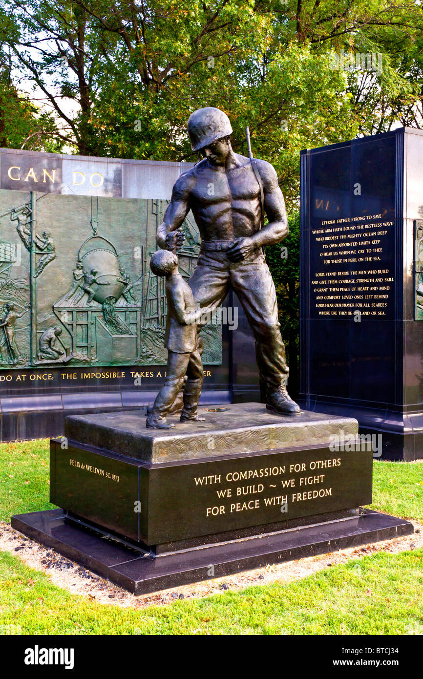 The Seabee Memorial in Arlington Va Stock Photo - Alamy