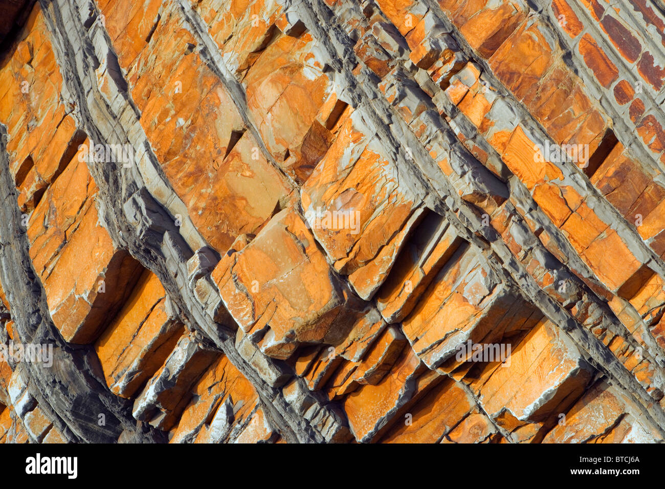 Sandstone cliffs at Sandy Mouth near Bude, Cornwall, UK Stock Photo - Alamy