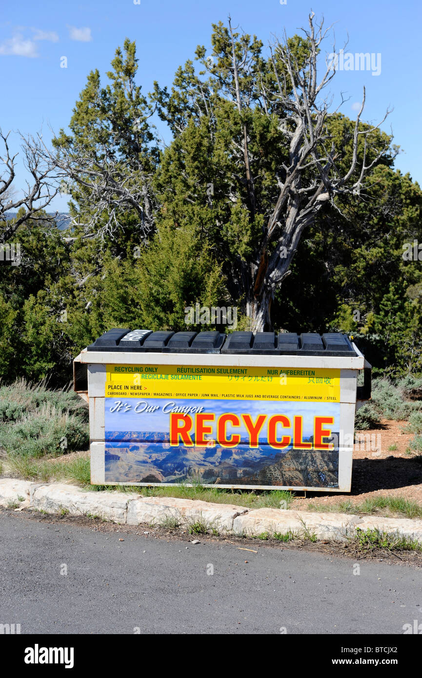 Recycle Bin Grand Canyon National Park Arizona Stock Photo - Alamy
