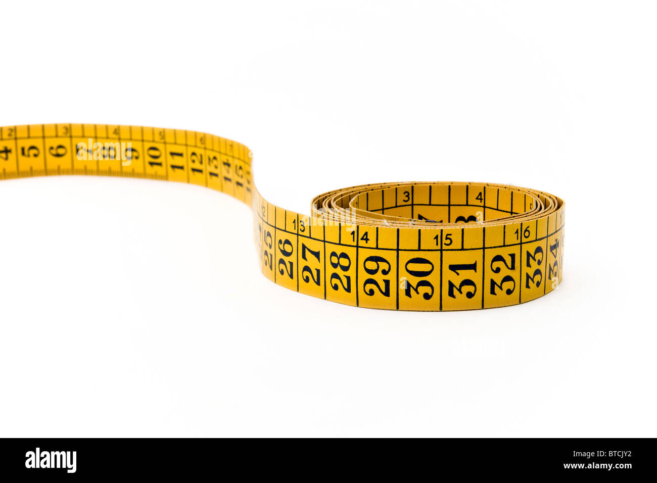 Measuring tape isolated on white background Stock Photo - Alamy