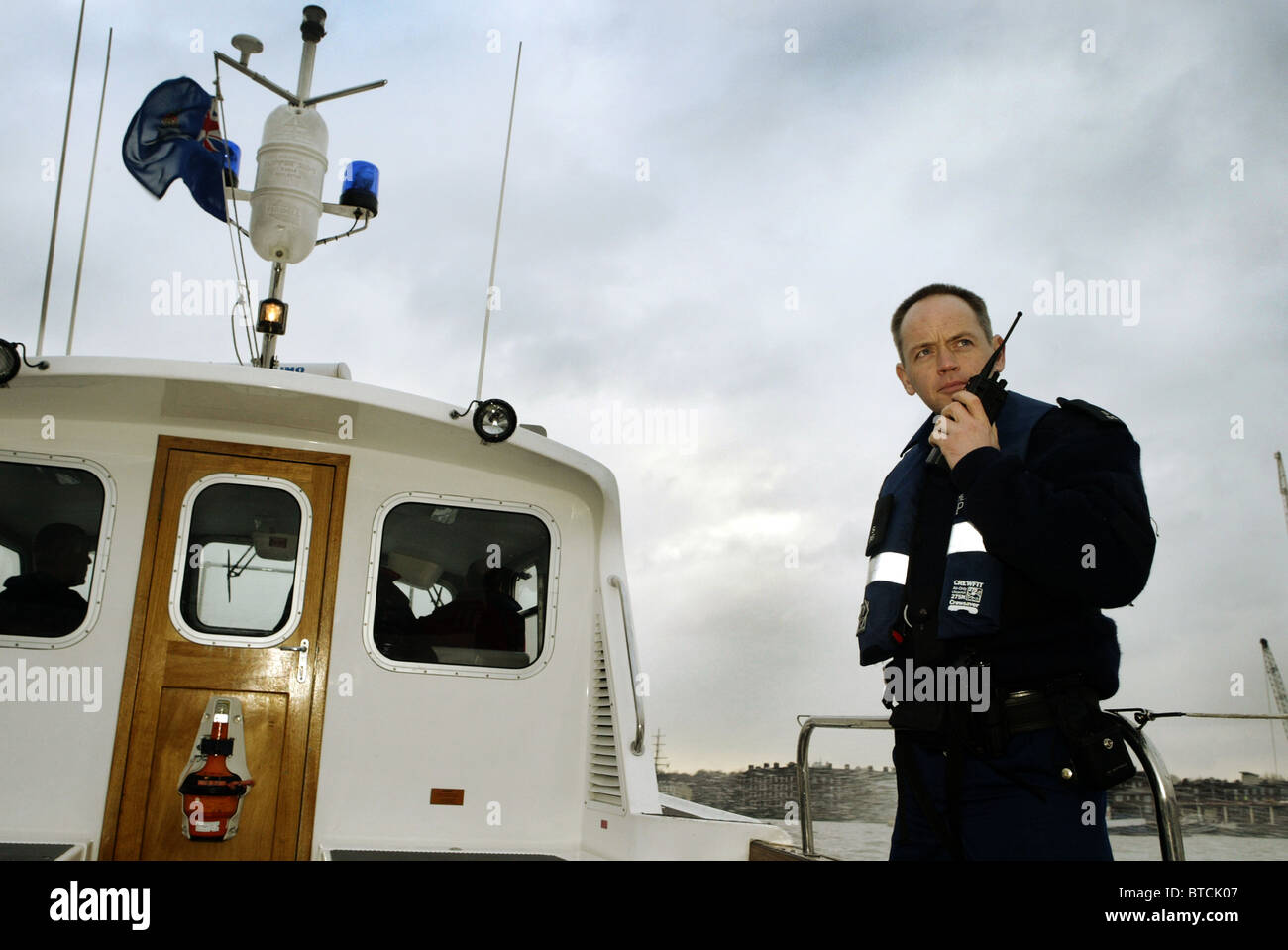 Metropolitan Police Marine Policing unit on the river Thames in central ...