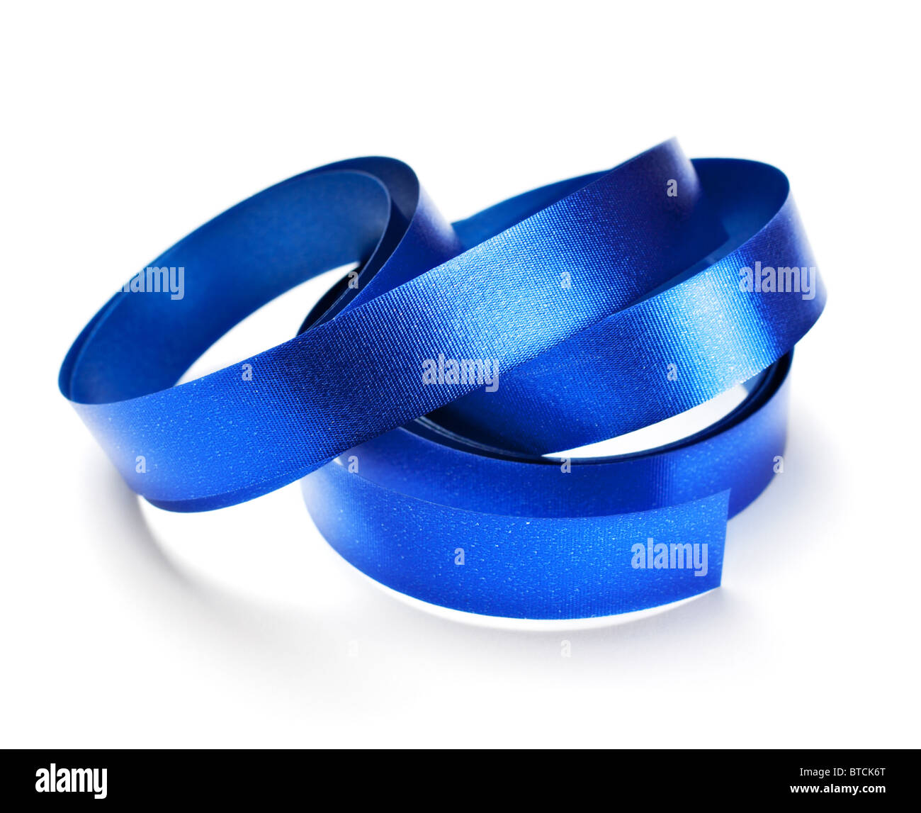 Blue ribbon isolated on Cut Out Stock Images & Pictures - Alamy