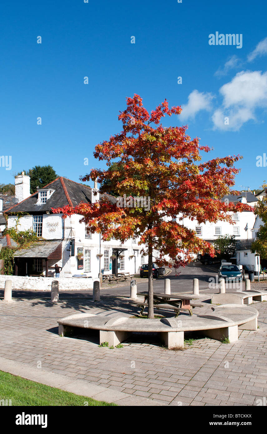 The village square at Calstock in Cornwall, UK Stock Photo - Alamy