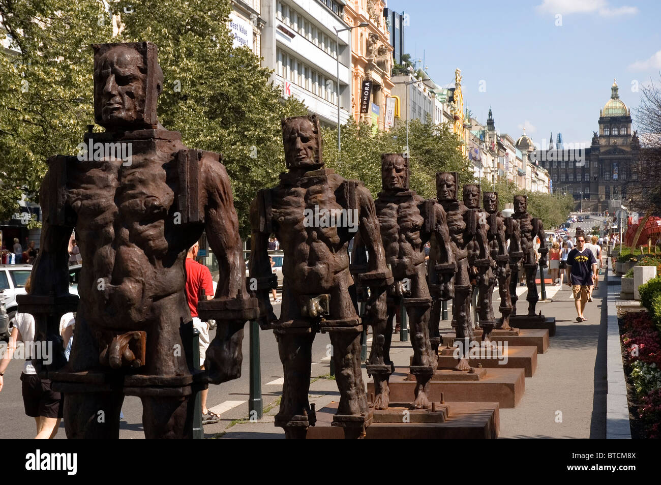 Elk188-1890 Czech Republic, Prague, Wenceslas Square, public art ...