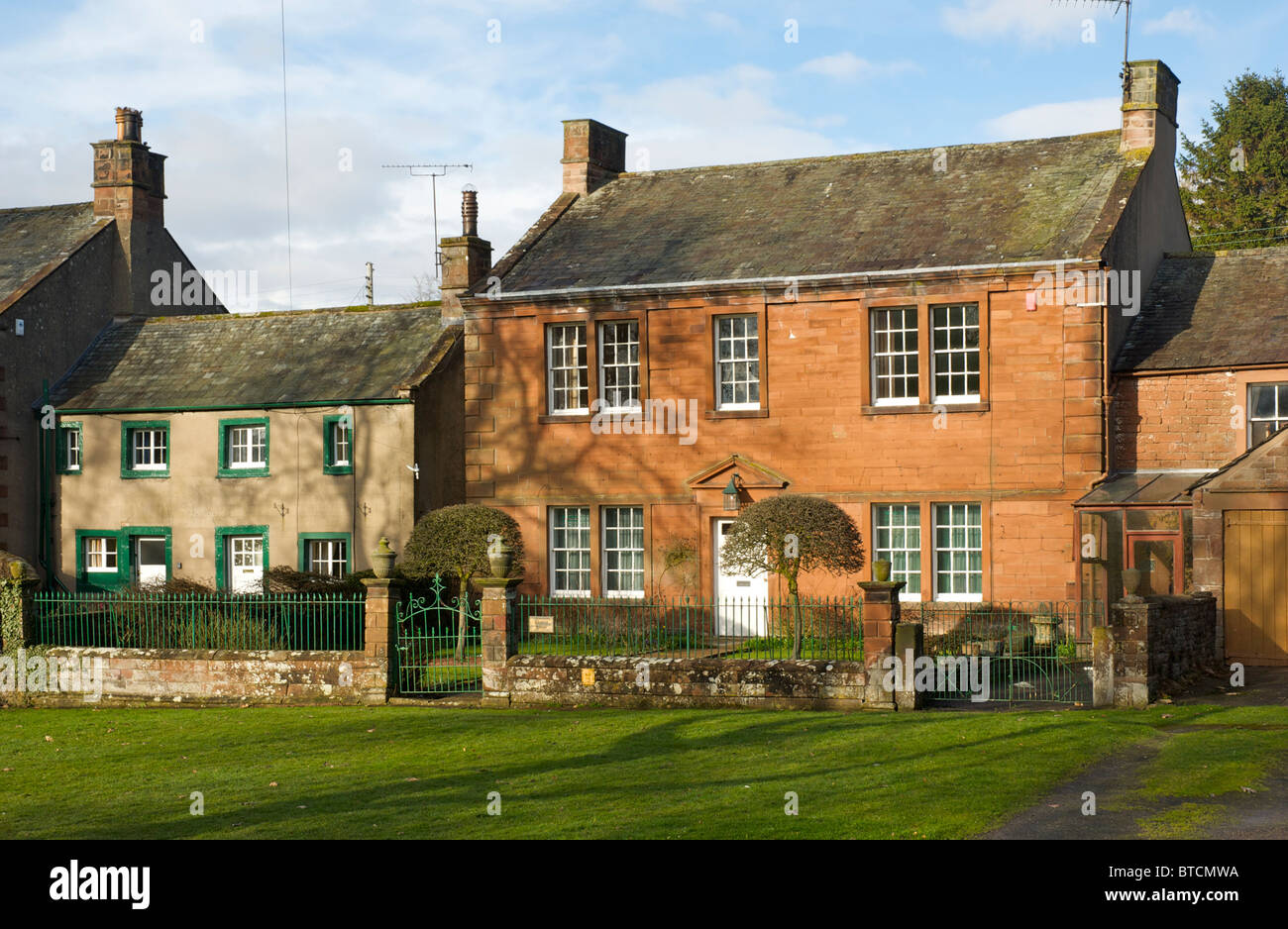 Houses in the village of Temple Sowerby, Eden Valley, Cumbria, England ...