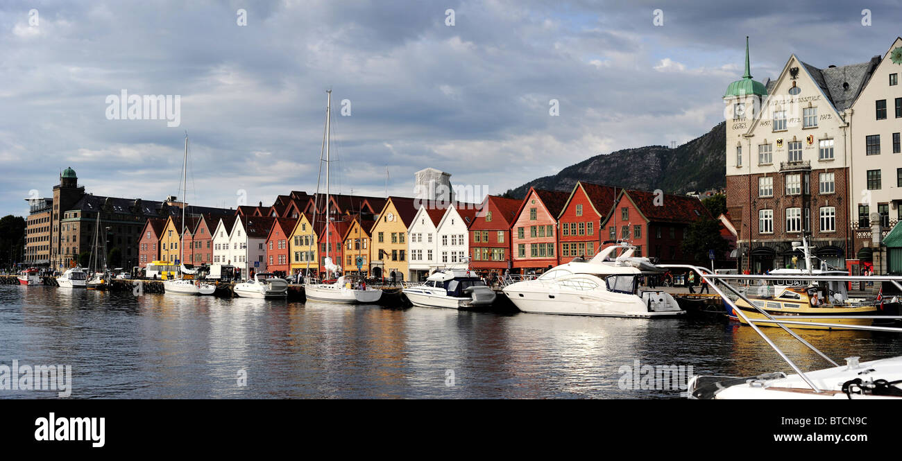 Bergen harbor - gate to the fjord. Norway Stock Photo - Alamy