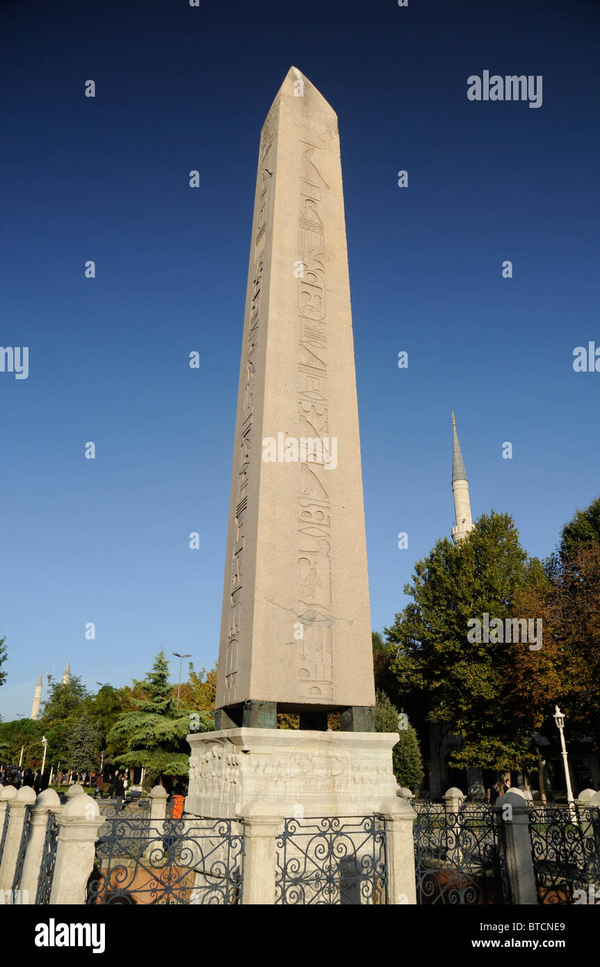 Obelisk of Theodosius in the Hippodrome, Istanbul, Turkey Stock Photo ...