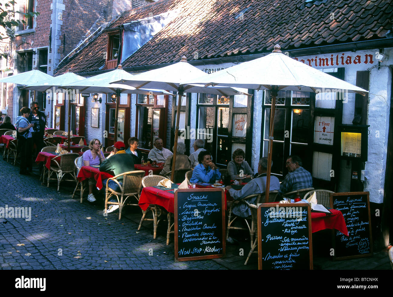 Bruges, Beguinage, Cafe Stock Photo - Alamy