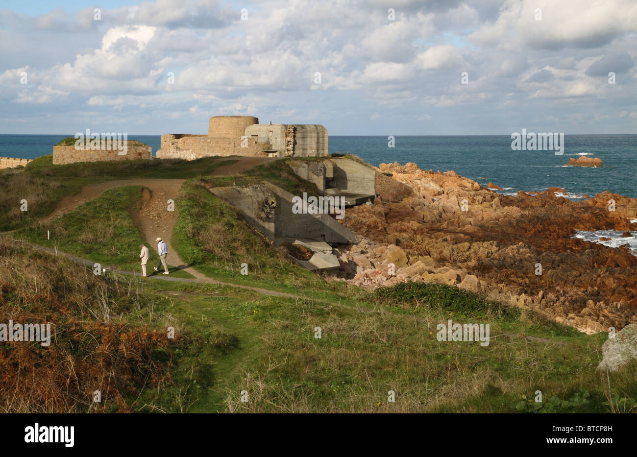 Fort Hommet at Vazon Bay, Guernsey Stock Photo - Alamy