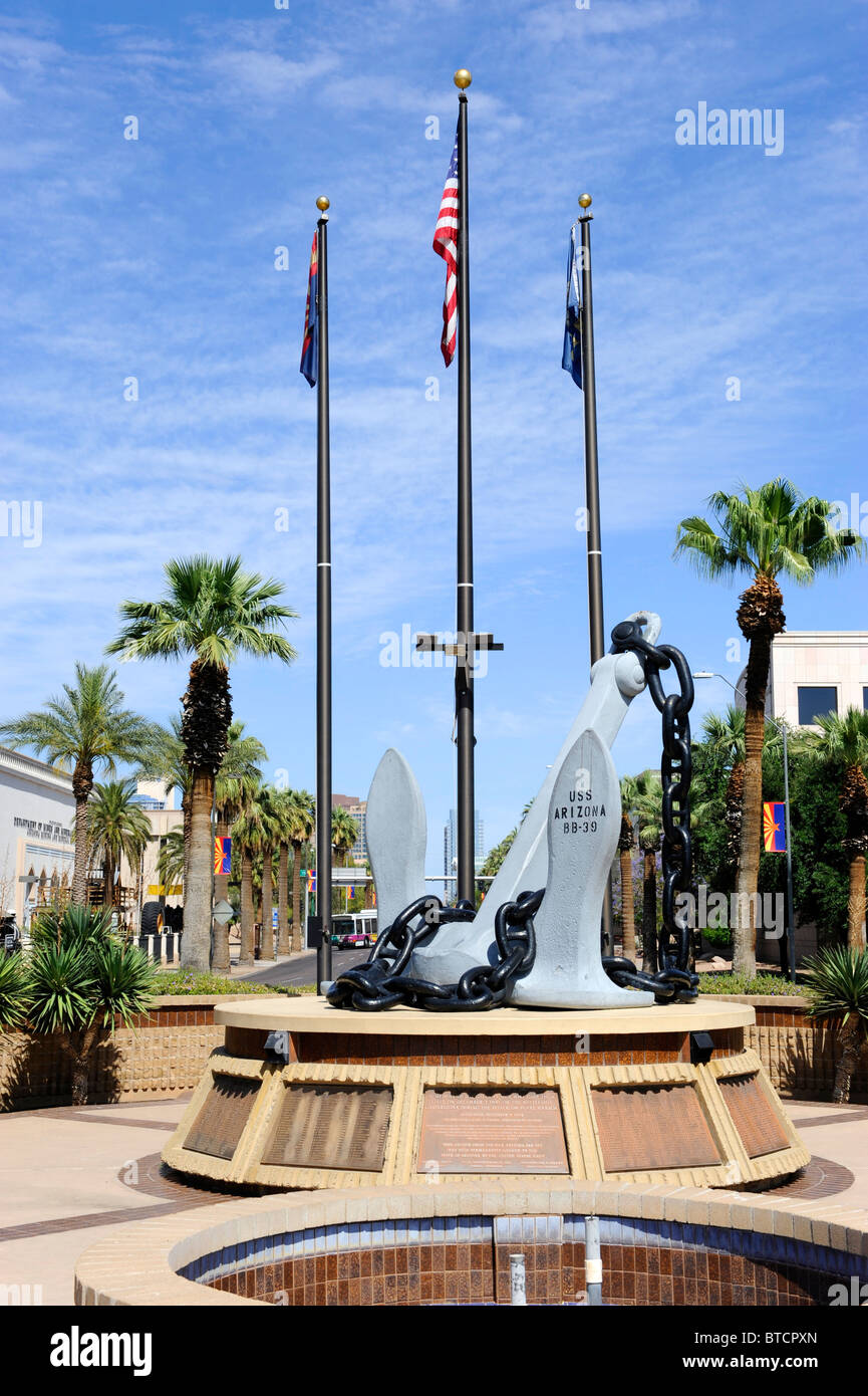 USS Arizona Signal Mast Memorial Phoenix Arizona Stock Photo - Alamy
