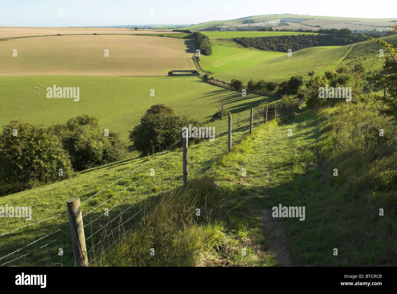 Looking over Cow Bottom towards Beeding Hill from near Lancing Hill ...