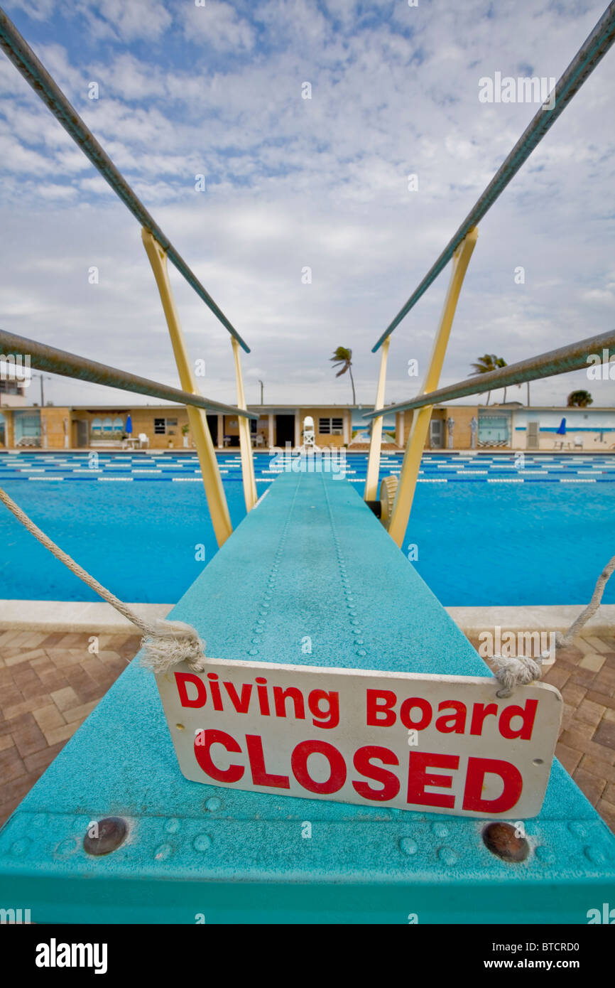 Diving Board Closed Stock Photo - Alamy