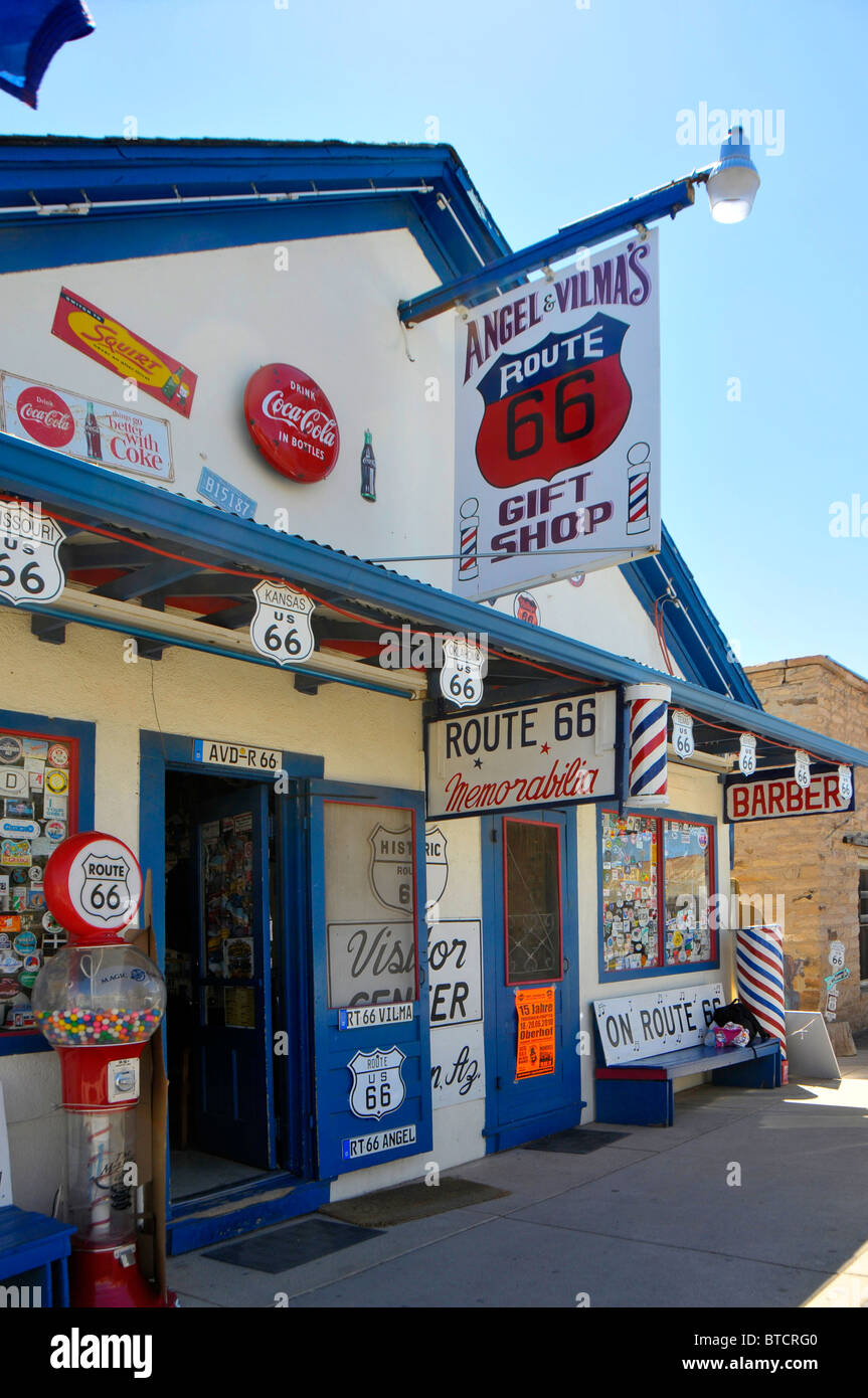 Angel and Vilma's Gift Shop Seligman Arizona Route 66 Stock Photo - Alamy