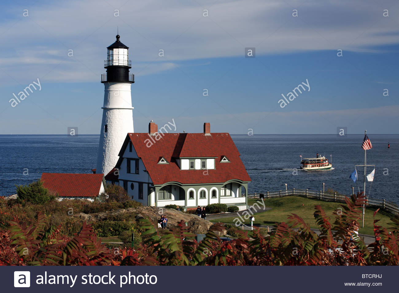 Cape Elizabeth Portland Lighthouse Stock Photos & Cape Elizabeth ...