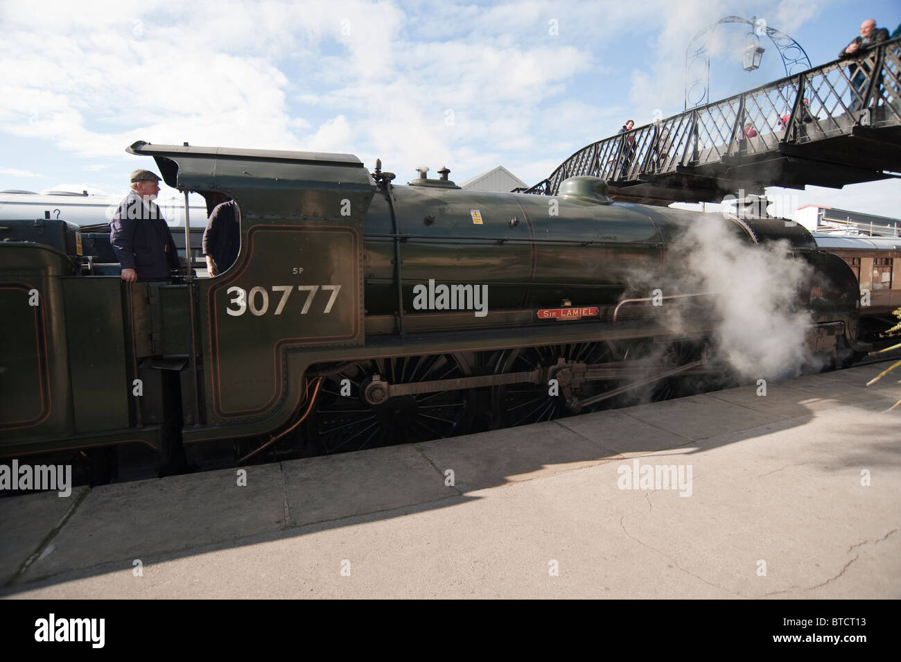 Sir Lamiel King Arthur Class Locomotive on the platform in Sheffield ...