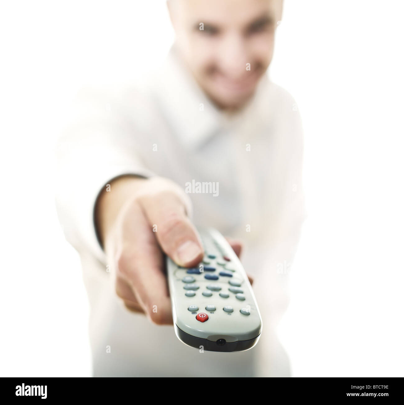man with remote control Stock Photo - Alamy