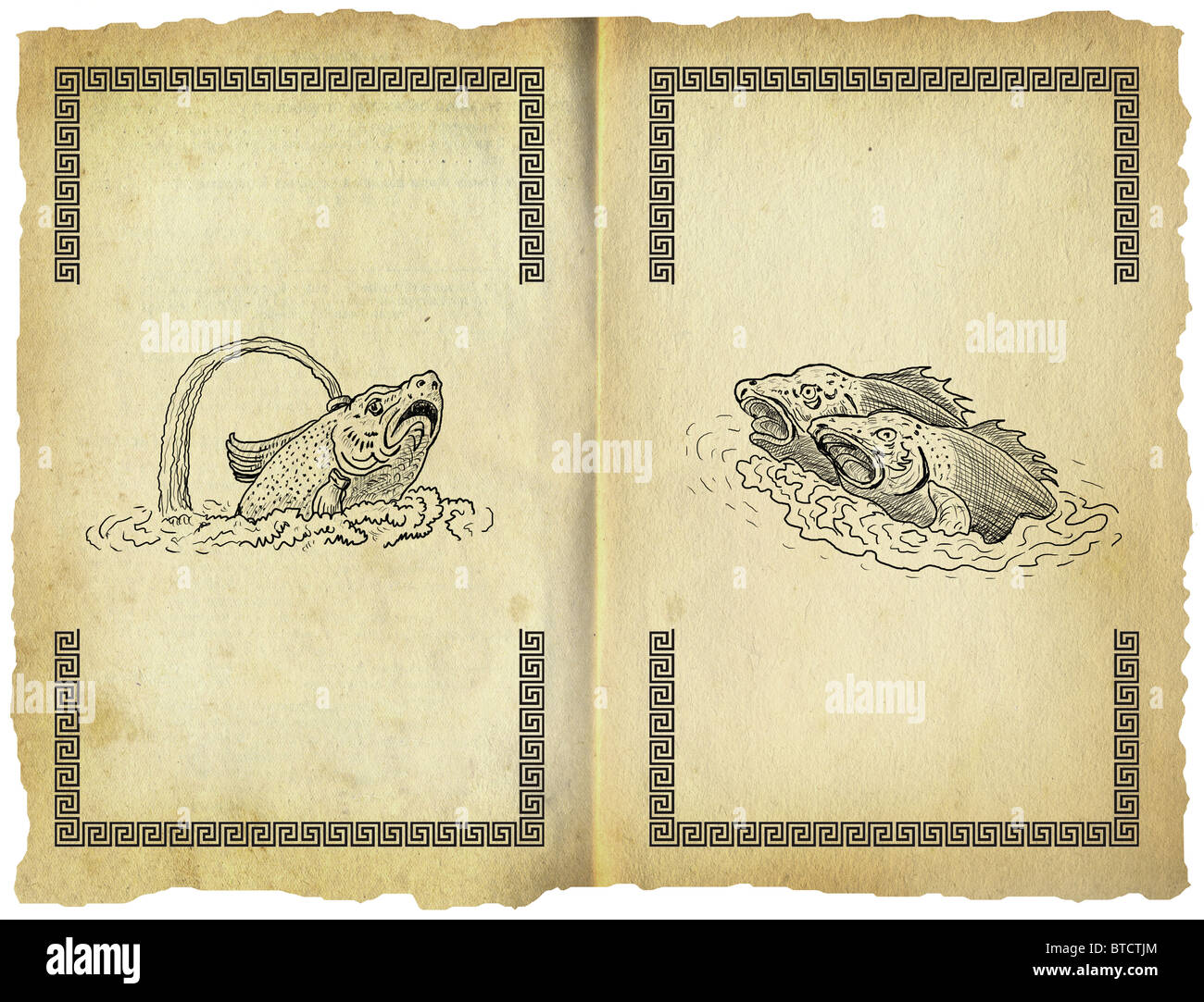 Sea monsters map hi-res stock photography and images - Alamy