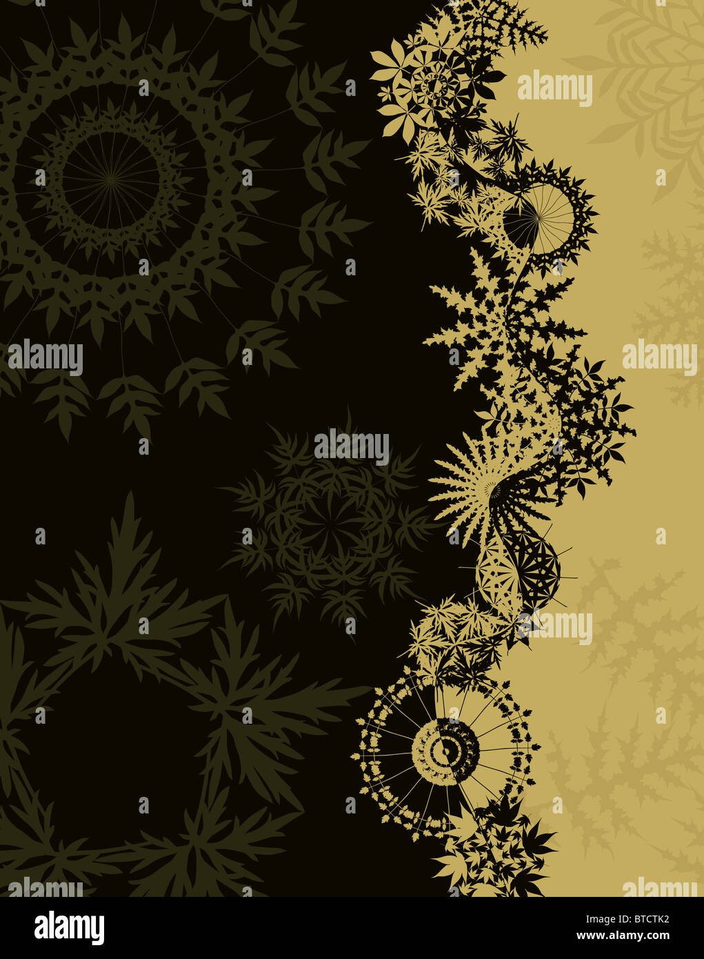 Illustrated background of various rosette shapes Stock Photo - Alamy