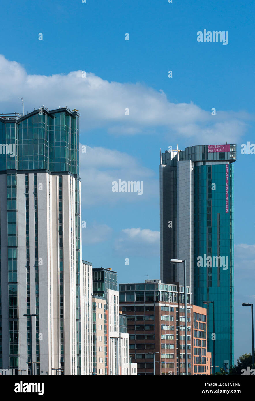 The modern Orion building on the left with the Beetham towers on the ...