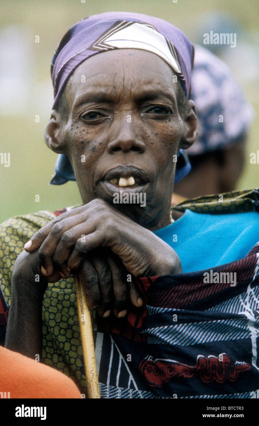 Elderly Rwandan woman, Rwanda Stock Photo - Alamy