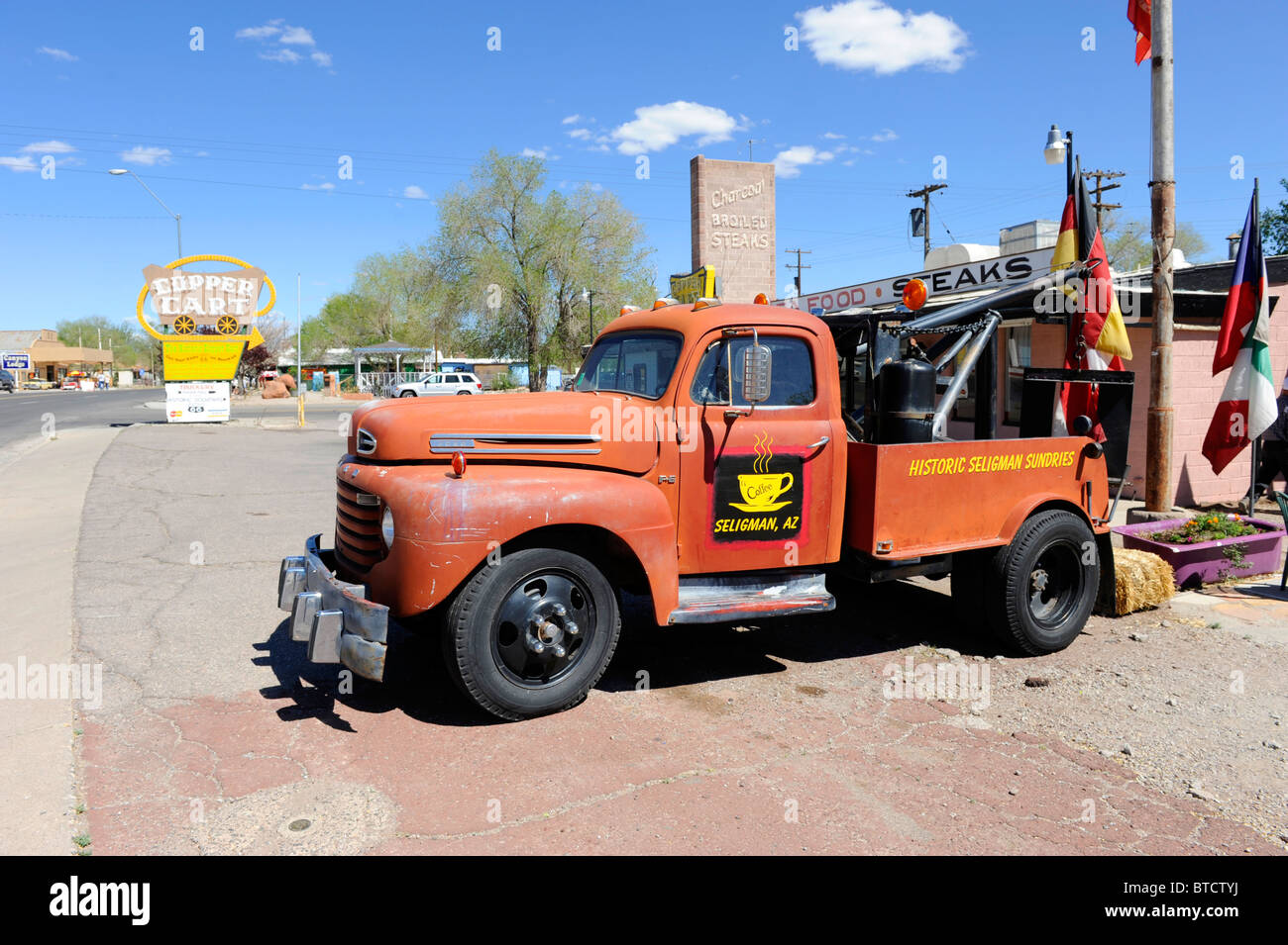 Copper Cart Cafe Seligman Arizona Route 66 Stock Photo - Alamy