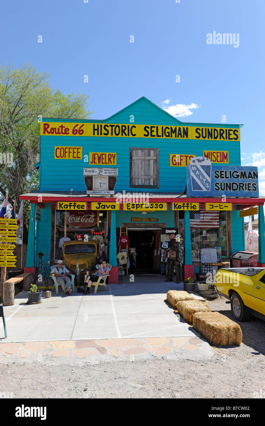 Historic Seligman Sundries Arizona Route 66 Stock Photo - Alamy