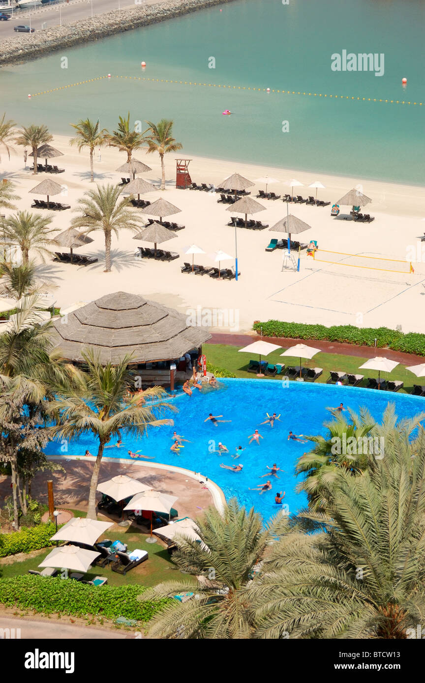 Fitness exercises in swimming pool, Dubai, UAE Stock Photo - Alamy