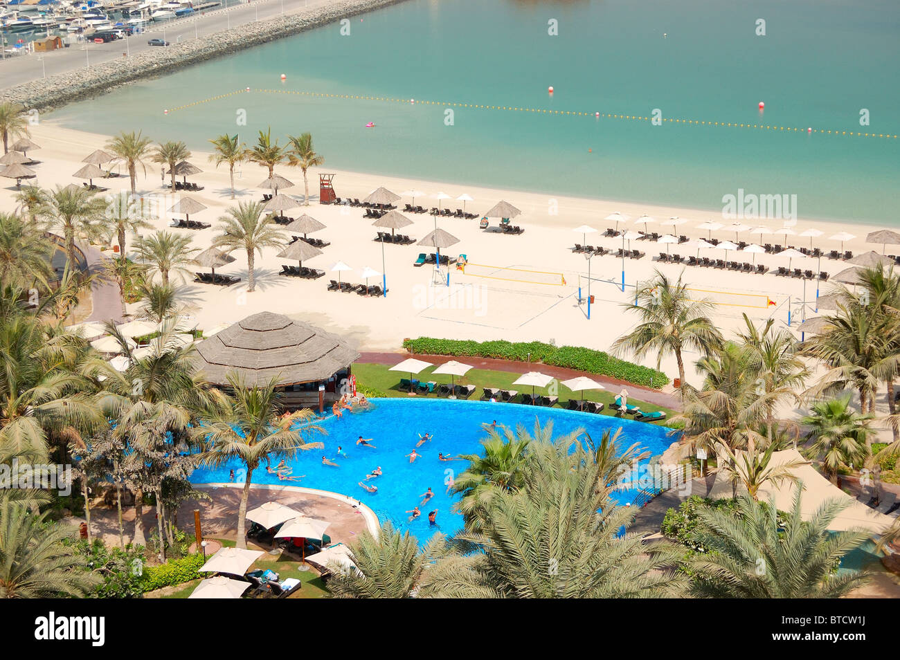 Fitness exercises in swimming pool, Dubai, UAE Stock Photo - Alamy