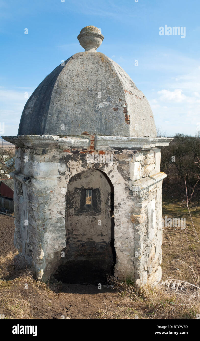 Old observation tower in Olesko castle (Ukraine, Lvivska Region Stock ...