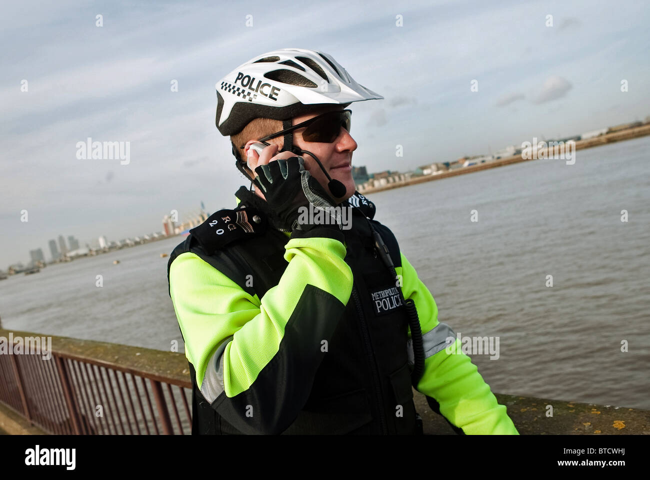 Police bicycle helmet hi-res stock photography and images - Alamy