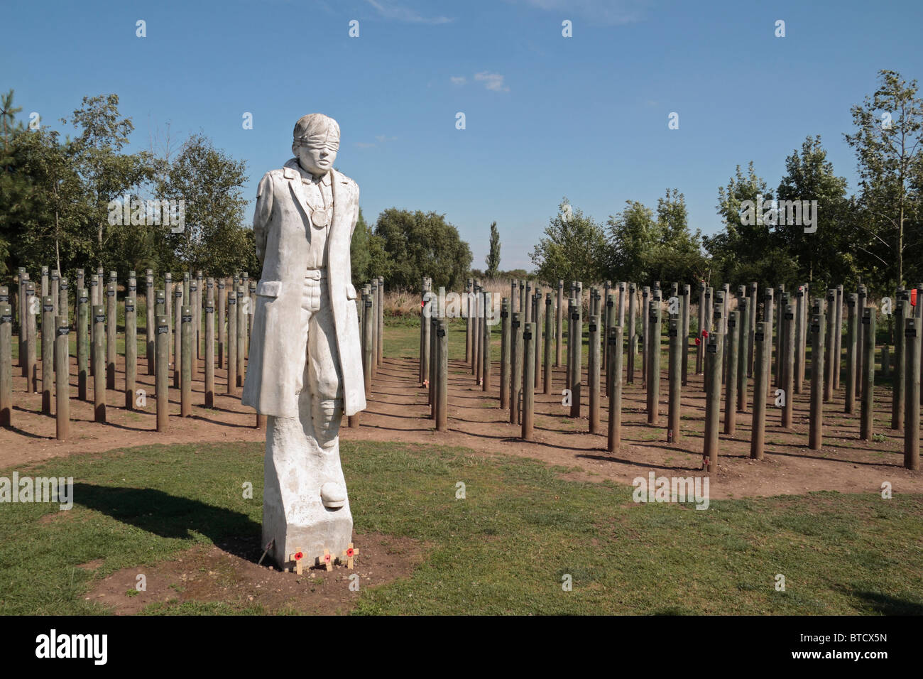 The "Shot at Dawn Memorial" at the National Memorial Arboretum, Alrewas ...