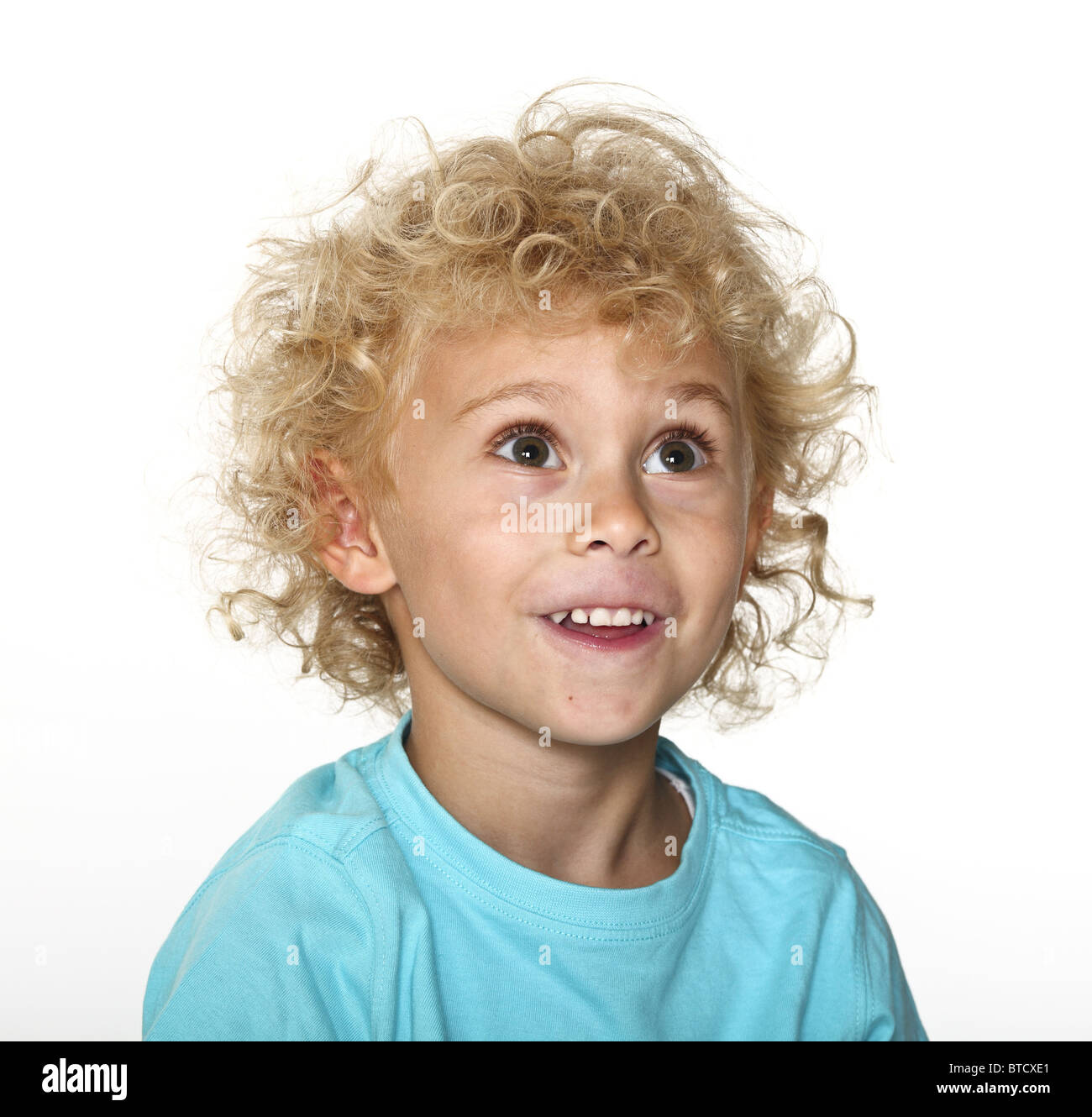 portrait of blonde kid Stock Photo - Alamy