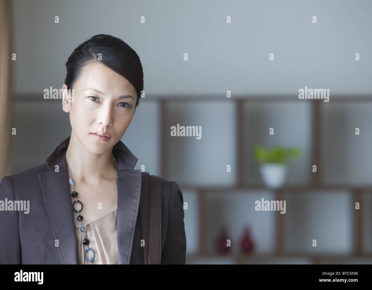 Woman before going to work Stock Photo - Alamy