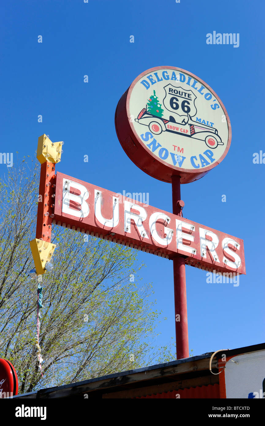 Delgadillo's Snow Cap Drive In Seligman Arizona Route 66 Stock Photo ...