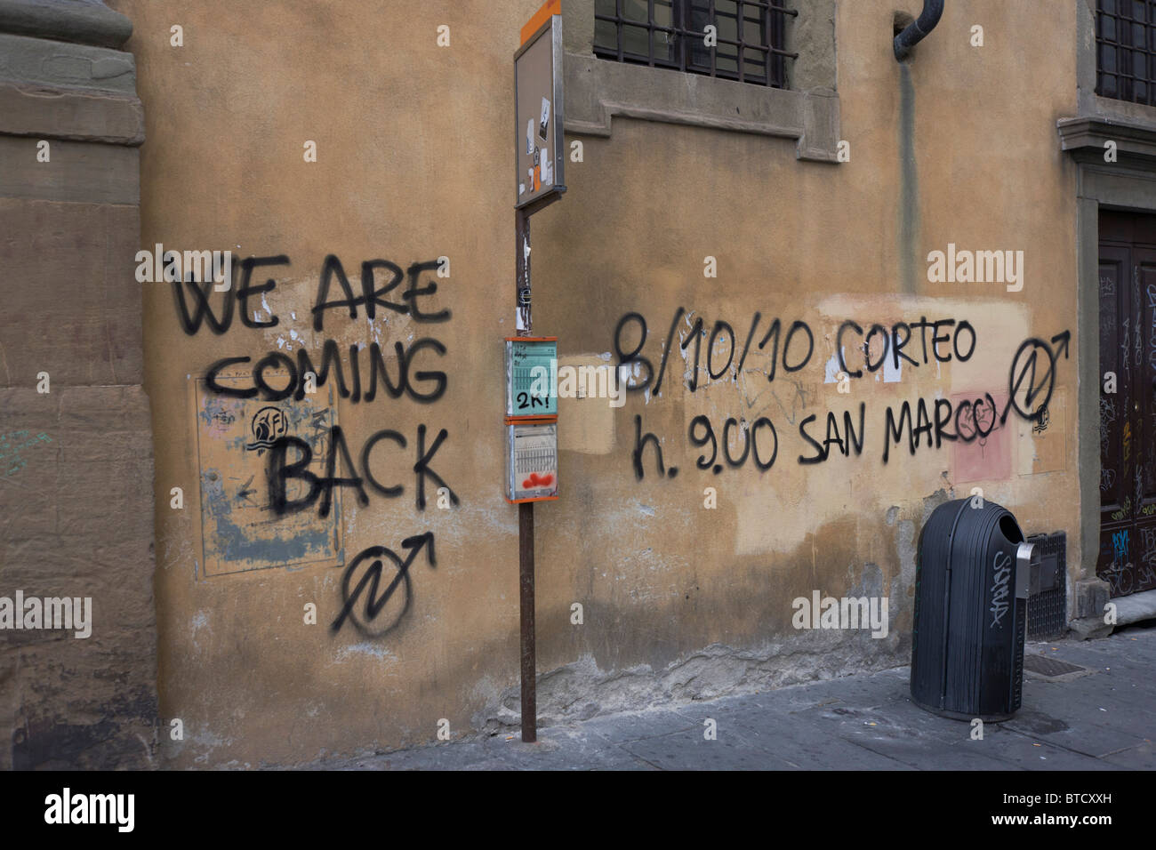 Graffiti political message hi-res stock photography and images - Alamy