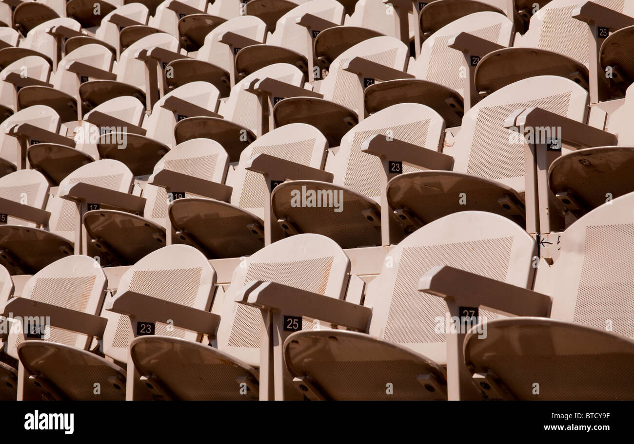 Rows and ranks of seating in Roman Arena or Amphitheater in Verona ...