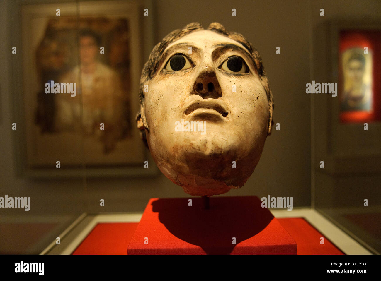 Mask of a Woman with a Large Coil of Plaited Hair - Reign of Hadrian ...