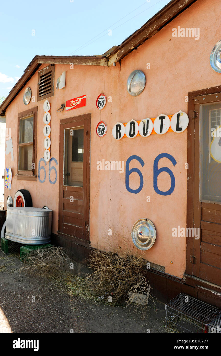 Signs and Decorations around Snow Cap Inn Seligman Arizona Route 66 ...