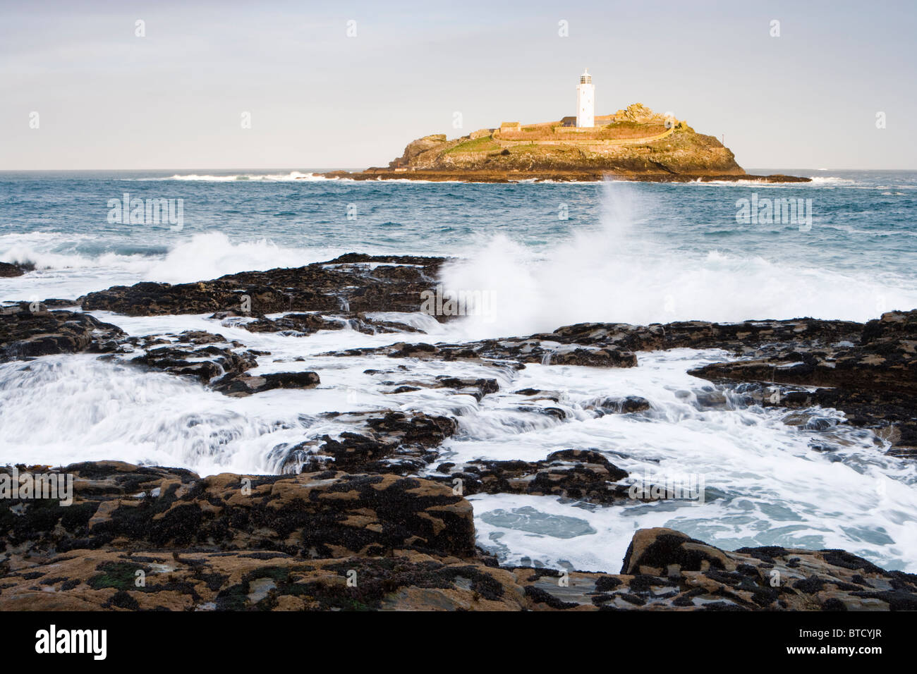 Godrevy Lighthouse, Cornwall, UK Stock Photo - Alamy