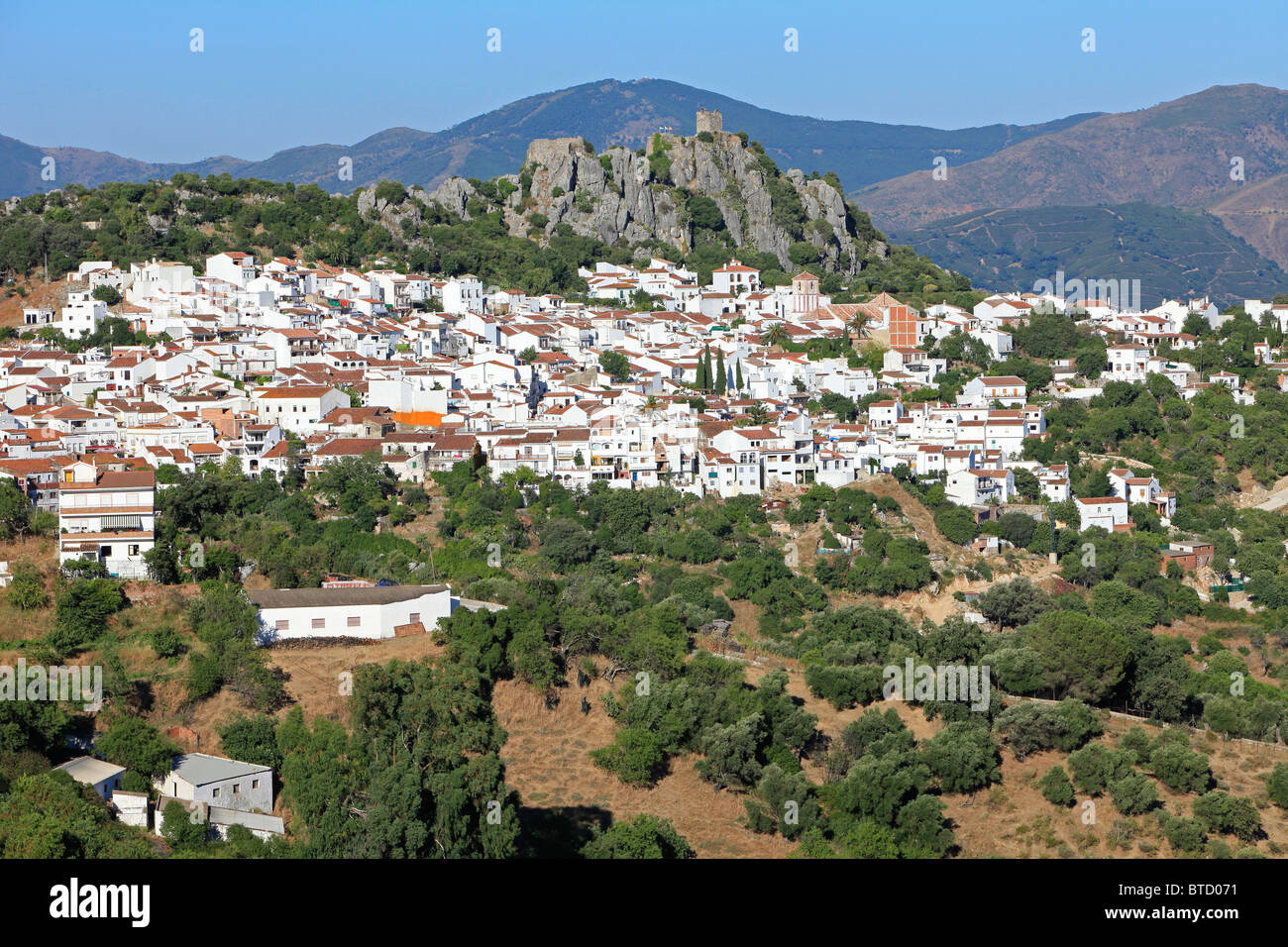 Panoramic view of Gaucin in Southern Spain Stock Photo - Alamy