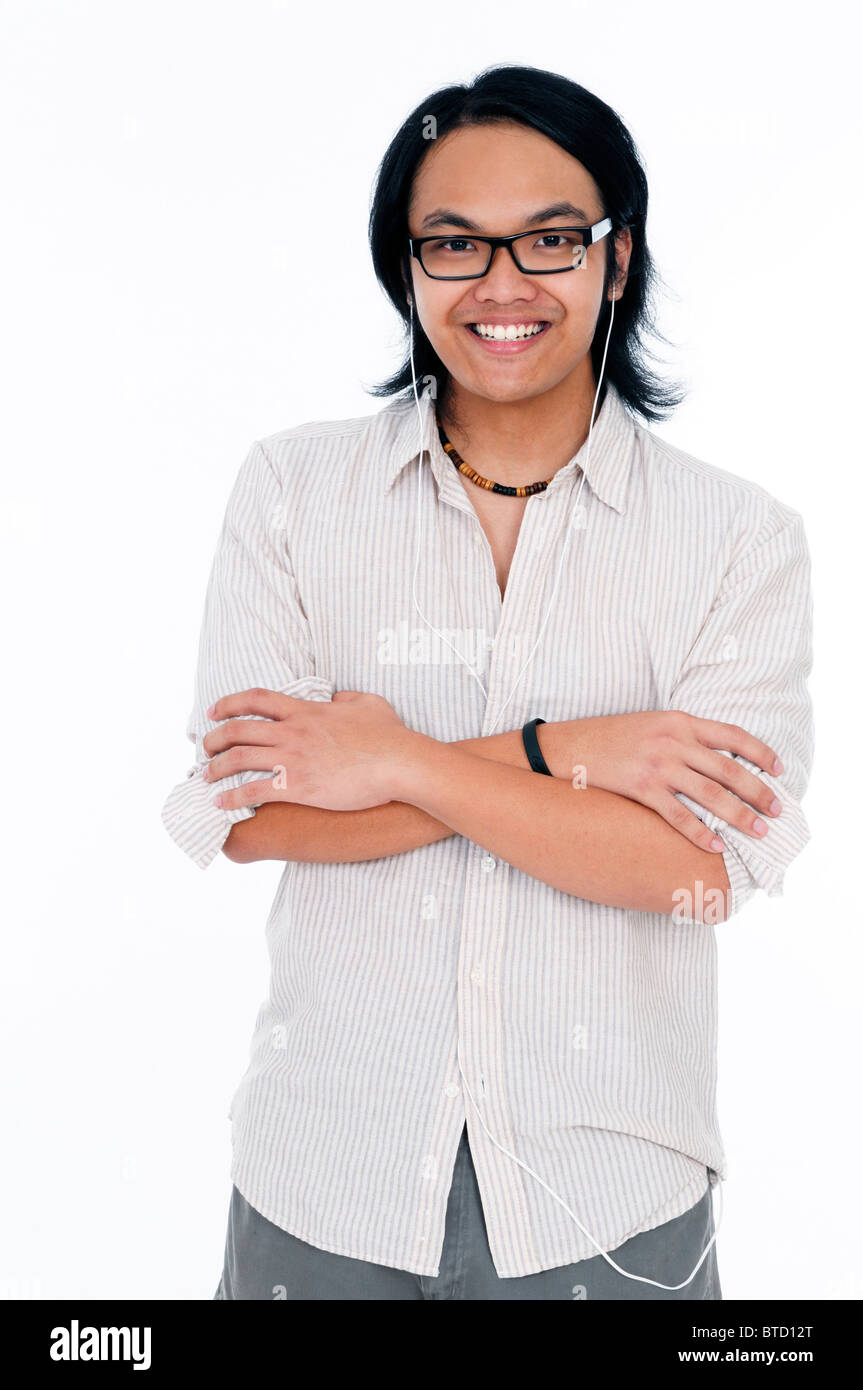 Handsome young man smiling Stock Photo - Alamy