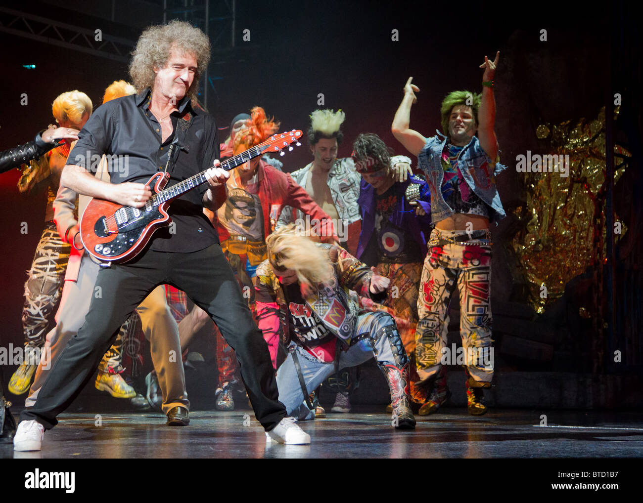 Brian May Of Queen Playing On Stage at We Will Rock You London 4th Sept ...