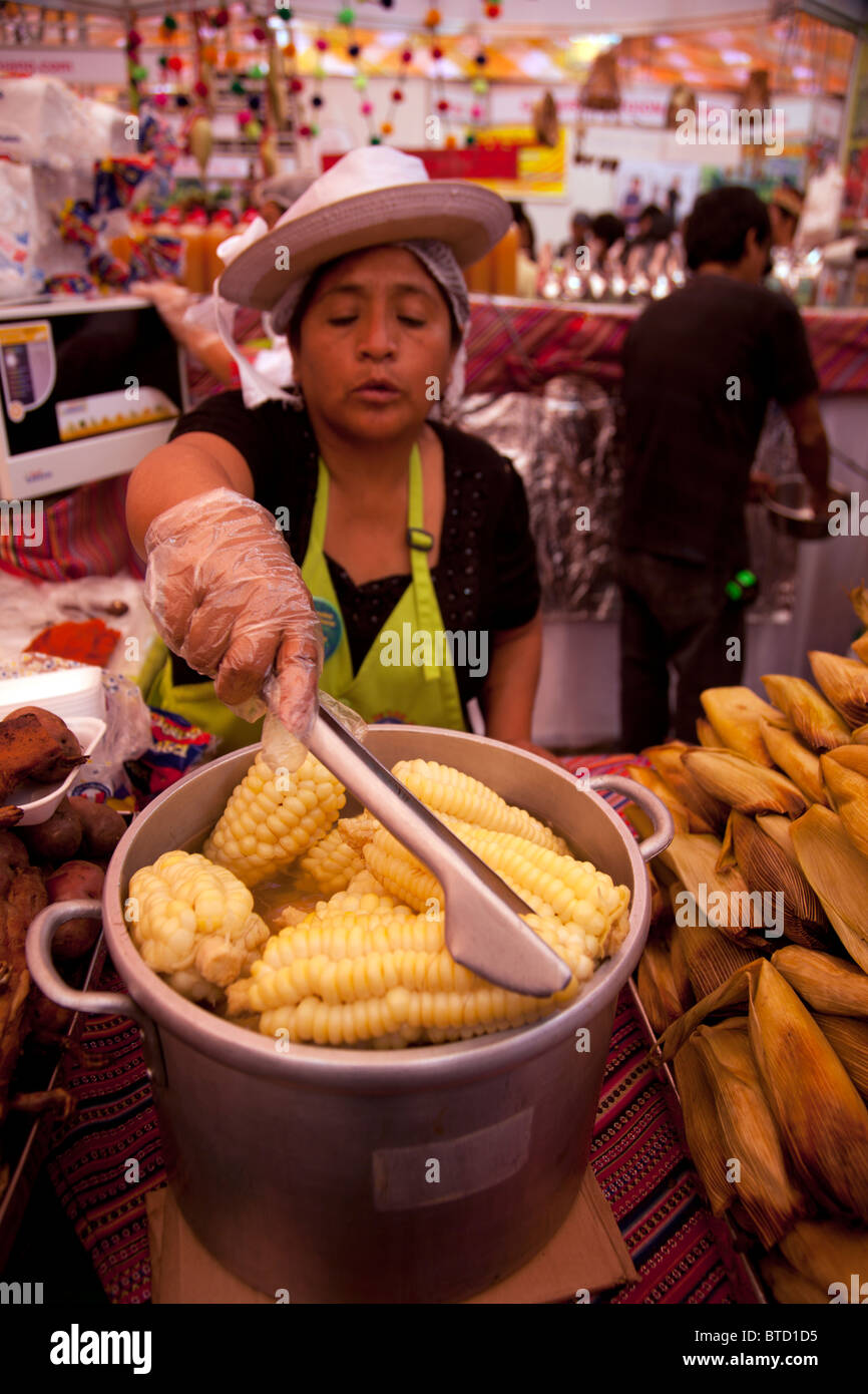 Choclo, or Peruvian large kernel corn, as seen at Lima's annual ...