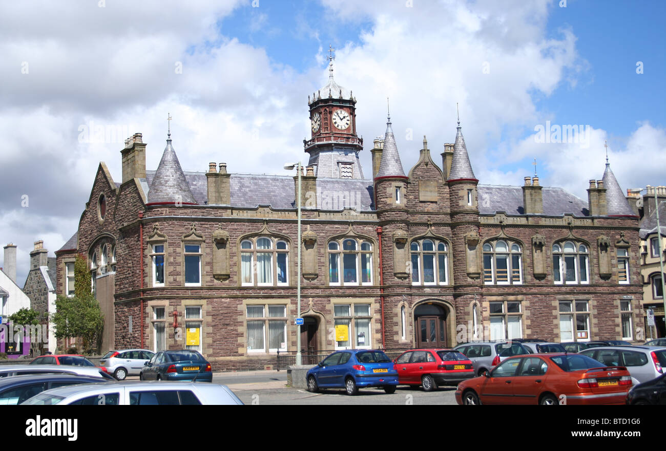 exterior of Old Town Hall Stornoway Isle of Lewis Outer Hebrides ...