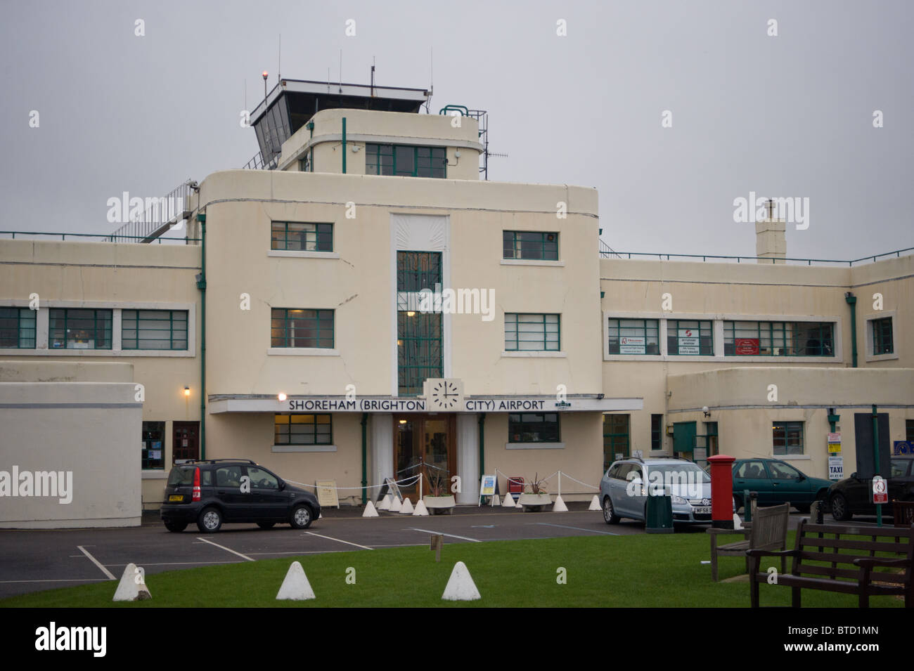 Shoreham airport building Stock Photo - Alamy