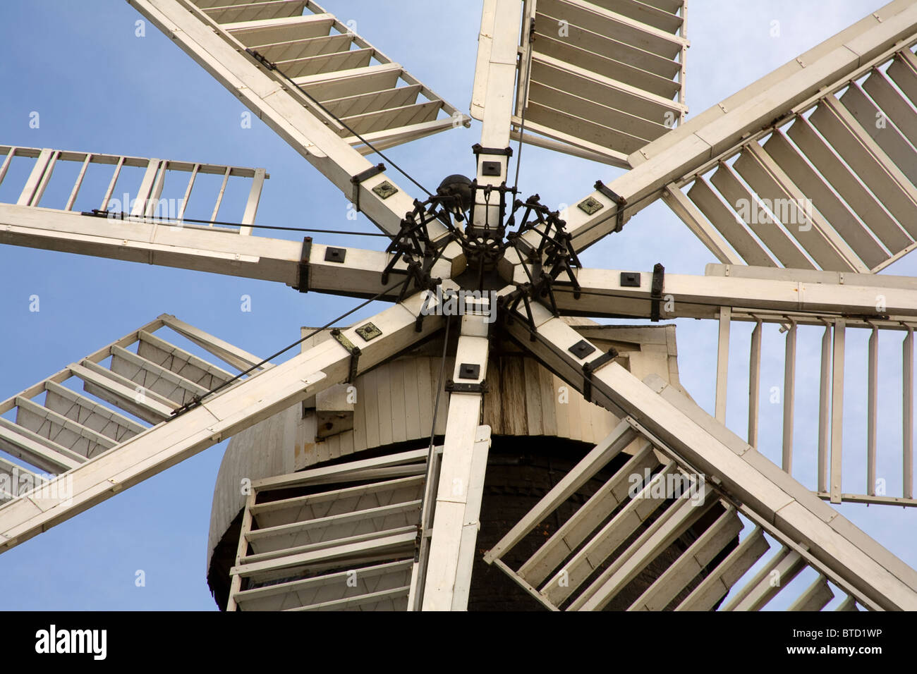 Centre of Eight Sail Windmill Heckington, South Lincolnshire, England ...