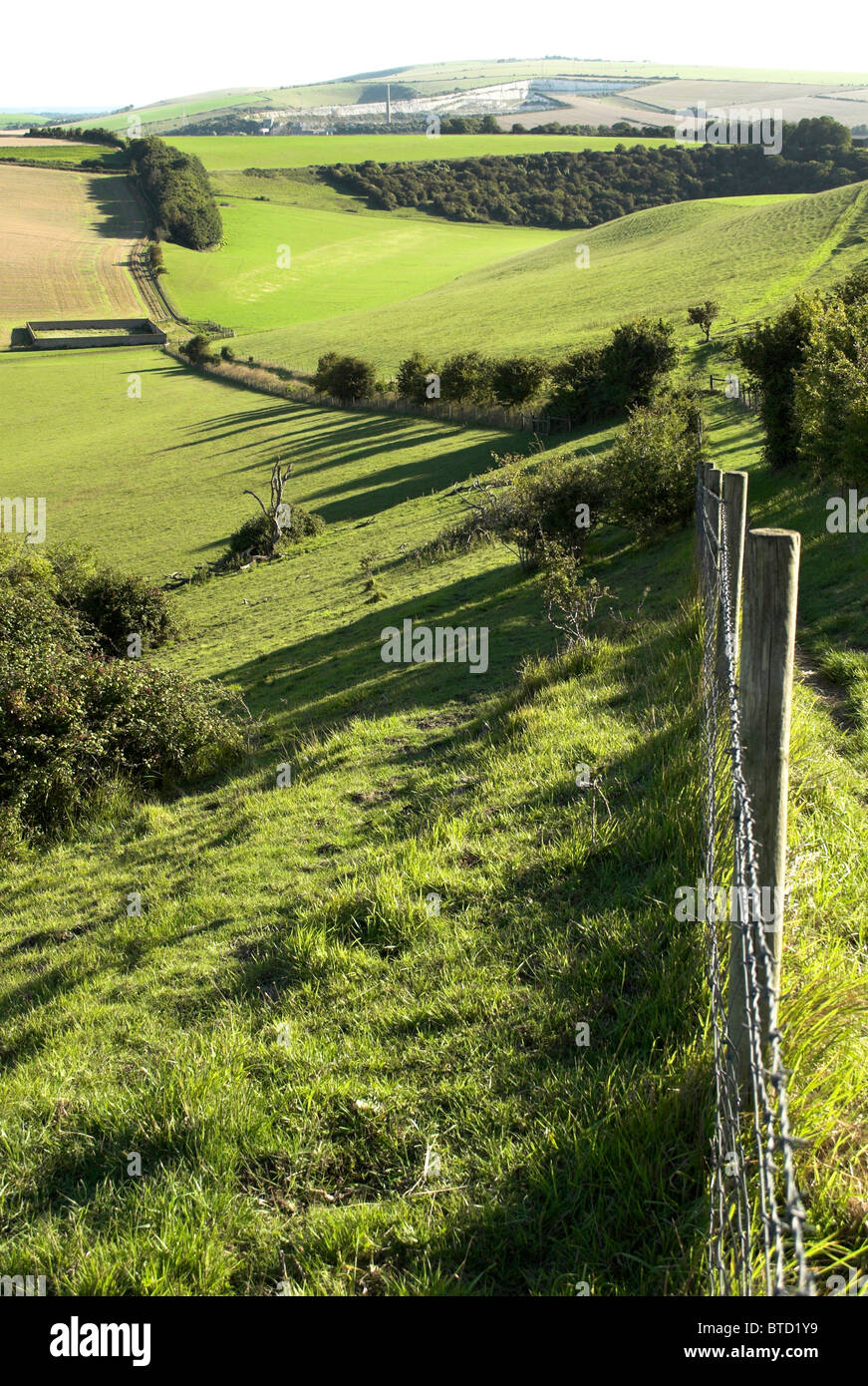 Looking over Cow Bottom towards Beeding Hill from near Lancing Hill ...