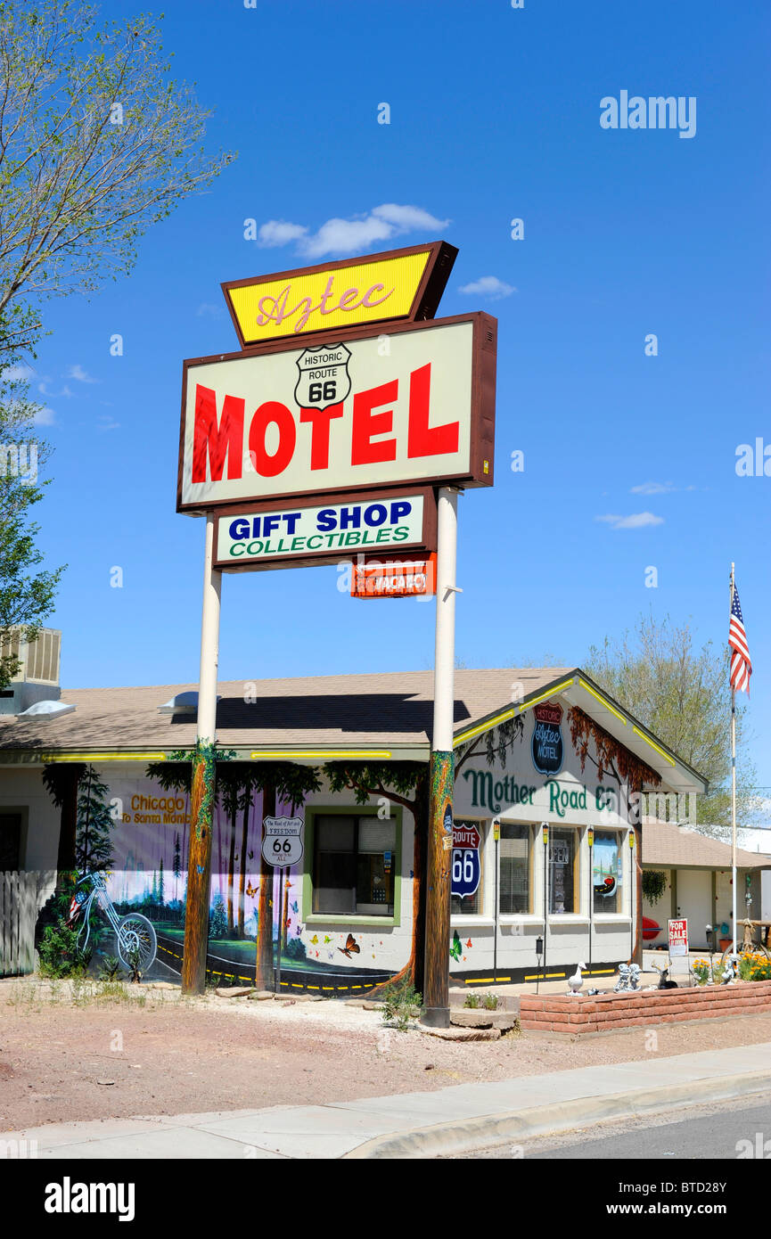 Aztec Motel Seligman Arizona Route 66 Stock Photo - Alamy