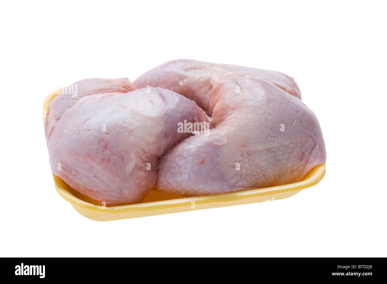 object on white - raw chicken leg Stock Photo - Alamy