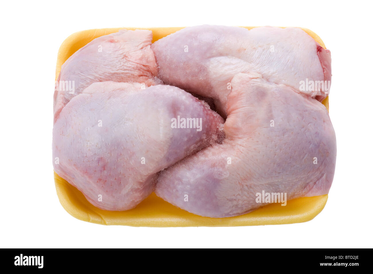 object on white - raw chicken leg Stock Photo - Alamy